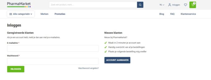 PharmaMarket kortingscode: - 60% korting in januari 2026 (België)