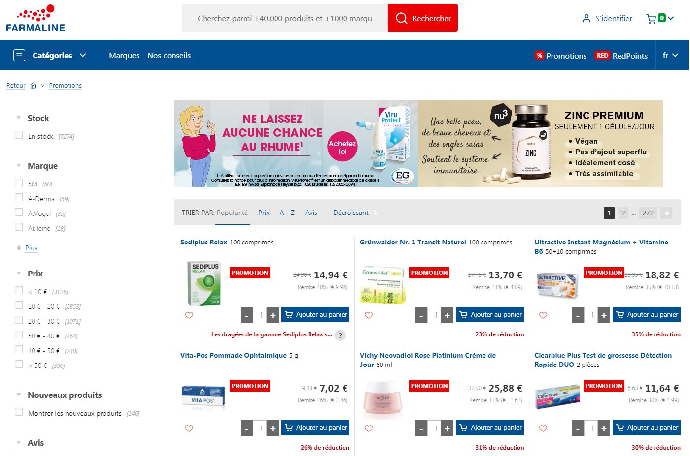 Code promo Farmaline : - 5 € en décembre 2025 (Belgique)