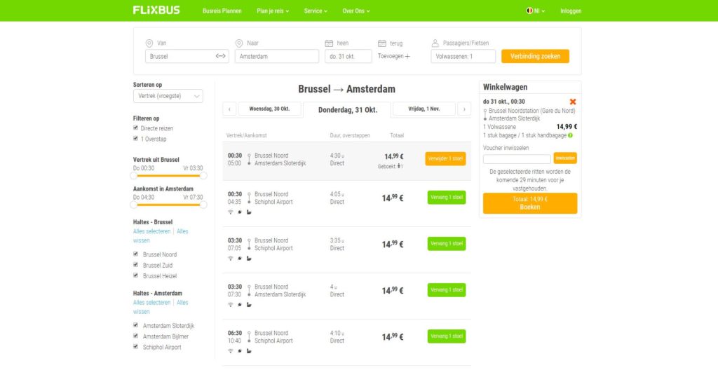 FlixBus kortingscode: - 50% korting in december 2025 (België)